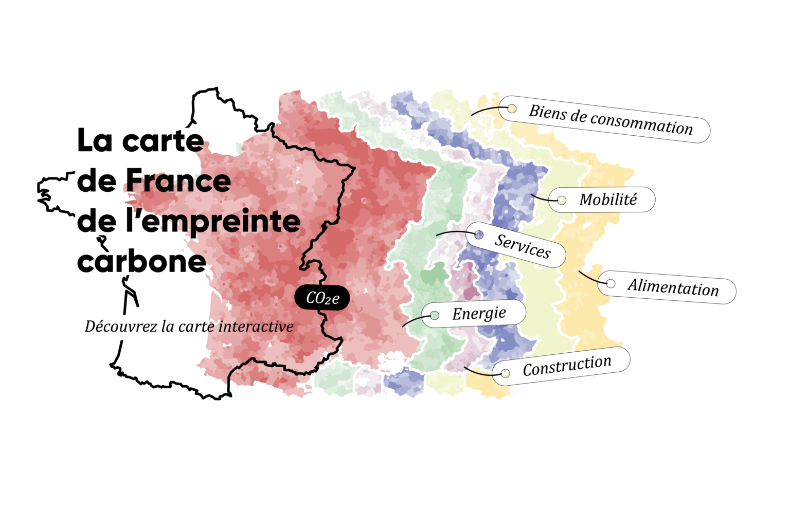 La carte de France de l'empreinte carbone - Elioth